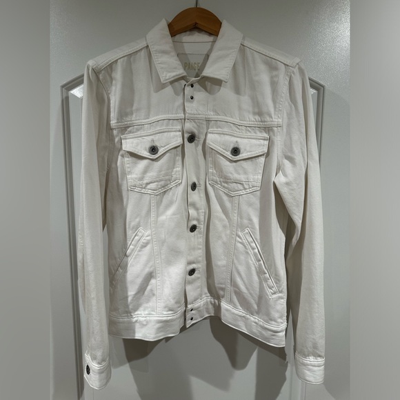 PAIGE | Jackets & Coats | Paige Denim White Denim Jacket | Poshmark